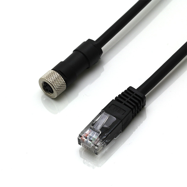 EL-CAB-M8X4FS-RJ45M-10 - Ethernet Data Cable, 10m, M8 to RJ45, M8-F ...