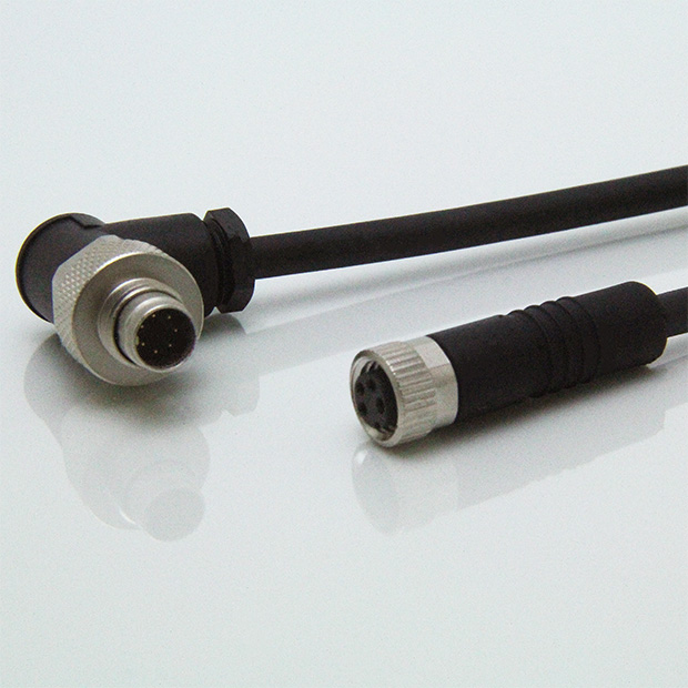 EL-CAB-M9X7MRA-M8X4FS-5 - VS series inclinometer to IDS cable, 5m.