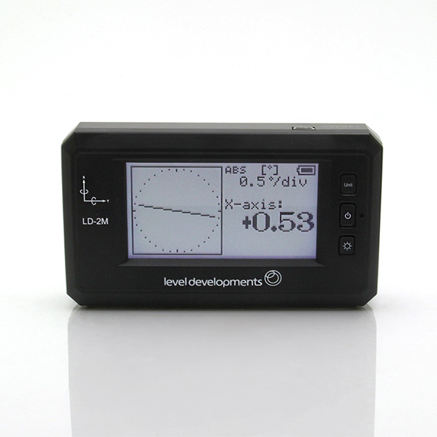 LD-2M - Dual axis inclinometer with digital display, ±30°